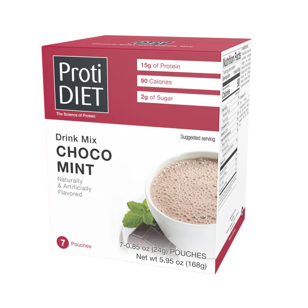 Proti diet - high protein hot drink mix choco mint - 7 packets – Win in ...