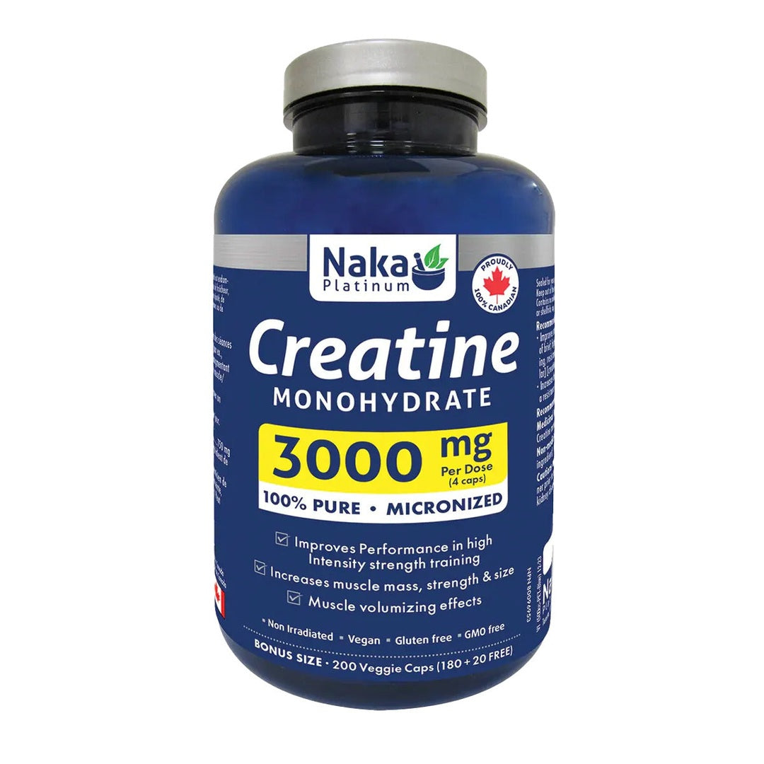NAKA - PLATINUM CREATINE MONOHYDRATE 3000 MG - 200 VCAPS – Win in Health