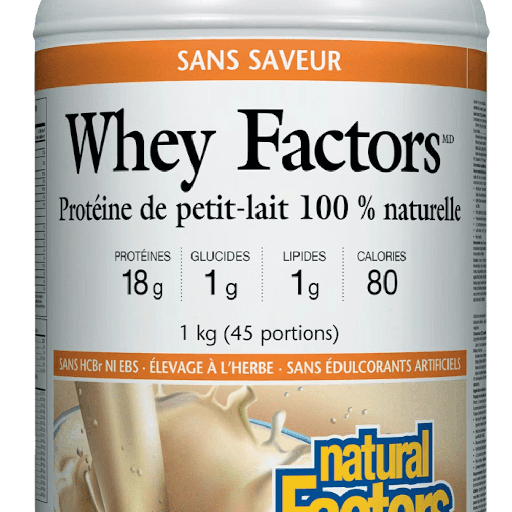 Natural factors - Whey factors grass-Fed whey protein unflv - 1 kg ...