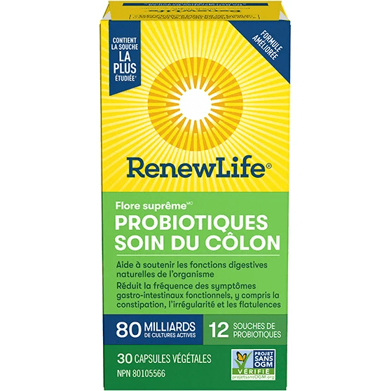 Renew life - probiotic supreme flora colon care 80 billion - 30 vcaps ...