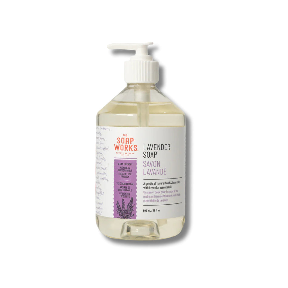 SOAP WORKS - LAVENDER LIQUID SOAP (PUMP)- 500 ML – Win in Health