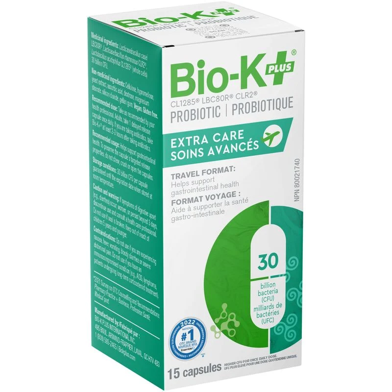 Bio-k+ - extra care 30 billion travel format- 15 caps – Win in Health