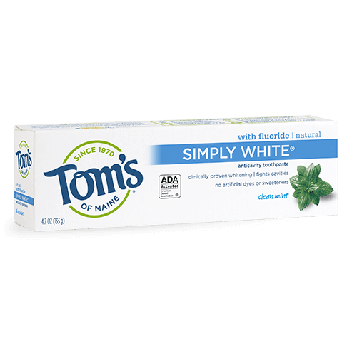 Tom's of maine - Toothpaste simply white fluoride-Free mint - 85 ml ...